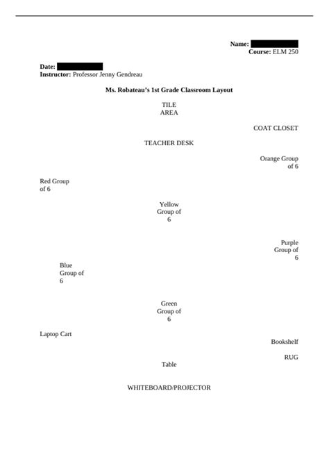 Elm 250 Topic 5 Assignment Classroom Arrangements And Cooperative