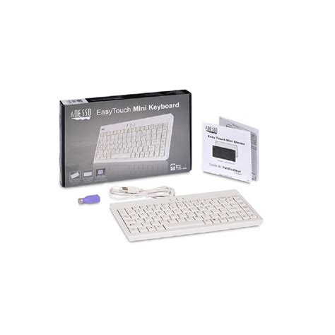 Adesso AKB 110W Mini Keyboard USB PS 2 EdtechDirect Us