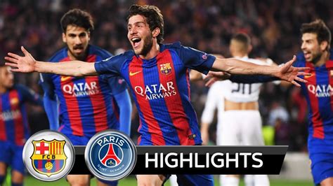 Barcelona Vs Psg 61 All Goals And Highlights 2017 Hd Youtube