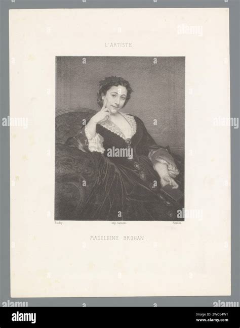 Portret Van Actress Madeleine Brohan Eugène Louis Pirodon After Paul