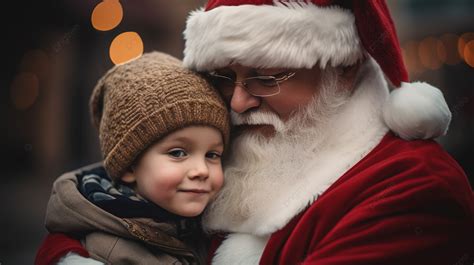 산타 클로스를 포옹하는 어린 소년 내 근처의 무료 산타와 사진 그림 산타 배경 일러스트 및 사진 무료 다운로드 Pngtree