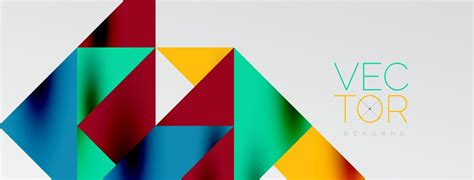 Tech Minimal Overlapping Triangle Shapes Elements Vector Image