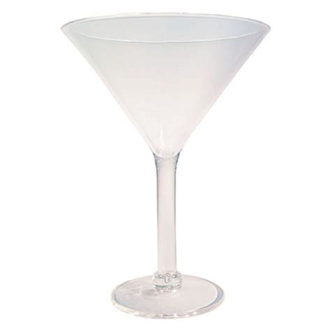Plastic Martini Glass Acrylic Custom Printed 10 Oz