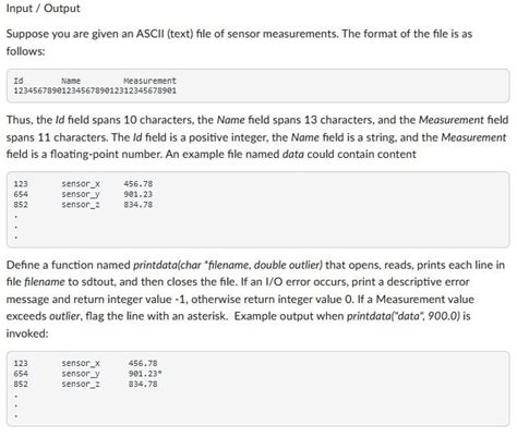 Solved Input Output Suppose You Are Given An ASCII Text Chegg