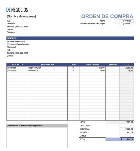 Imágenes De Orden De Compra Pedido De Compra Lo Nuevo De Fixner