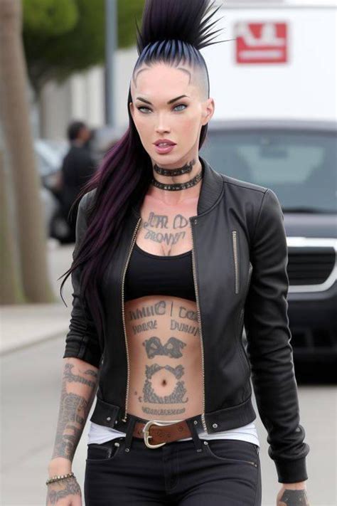 Megan Fox With A Punk Mowhawk By Ofbirth On Deviantart