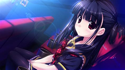 Black Hair Blush Bow Clochette Game Cg Haruru Minamo Ni Long Hair