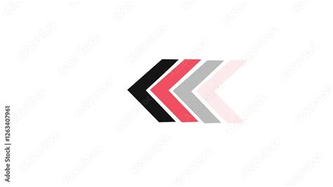 arrow loop animation direction concept colorful arrow icon concept directional red arrow loop