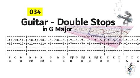034 Double Stops in G Major for Guitar - Learn Tablature - Easy ...