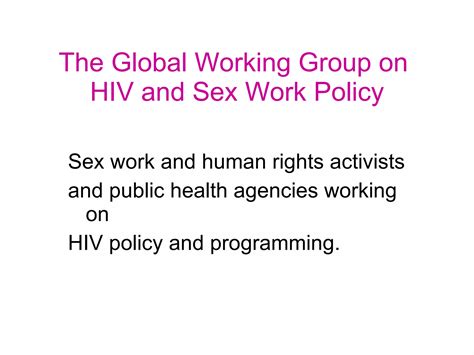 The Unaids Guidance Note On Sex Work And Hiv Ppt