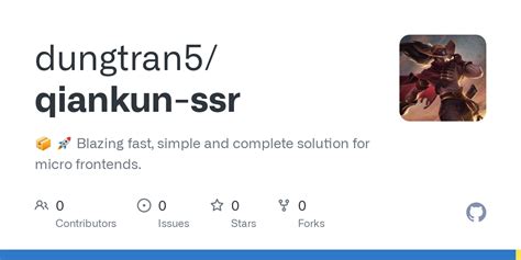 Github Dungtran5qiankun Ssr 📦 🚀 Blazing Fast Simple And Complete