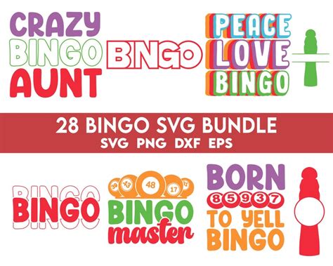 Bingo Svg Bundle Bingo Design Bundle Bingo Quotes Svg Bingo Lady Svg