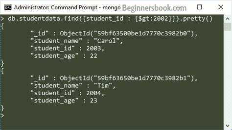 MongoDB limit 和 skip 方法 BeginnersBook 中文系列教程 极客文档