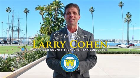 Get To Know San Diego County Treasurer Tax Collector Larry Cohen Youtube