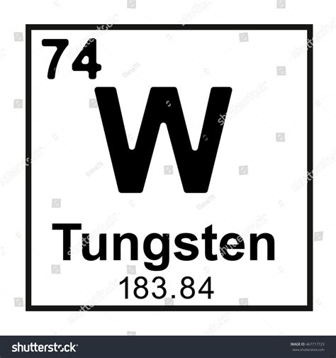 Periodic Table Element Tungsten Stock Vector Royalty Free 467717723 Shutterstock