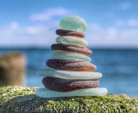 Sea Glass Stack Beach Photo Glass Photography Glass Photo Sea Glass