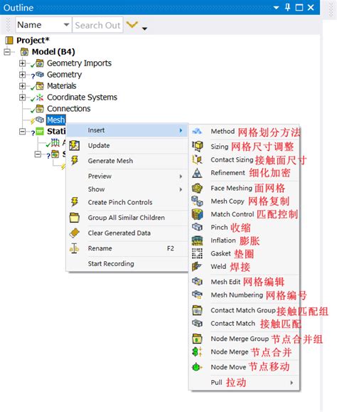 ansys workbench 局部网格控制 哔哩哔哩
