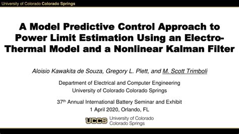 PDF A Model Predictive Control Approach To Power Limit Estimation