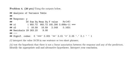 Solved Problem 4 20 Pts Using The Outputs Below I