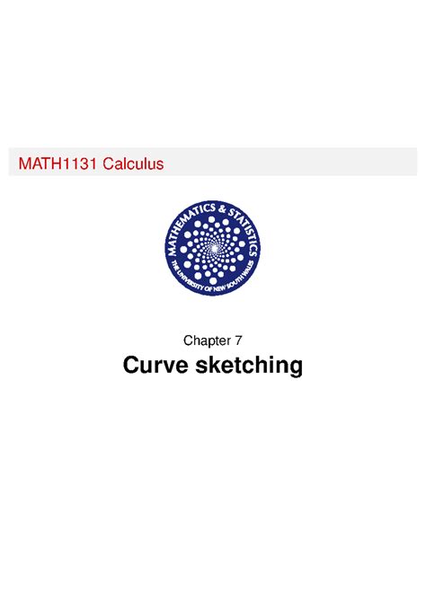 Week 7 Annotated Slides Part3 Math1131 Calculus Chapter 7 Curve