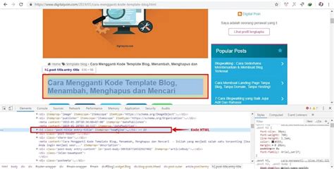 Begini Cara Mengetahui Kode Template Blog Secara Detail And Lengkap
