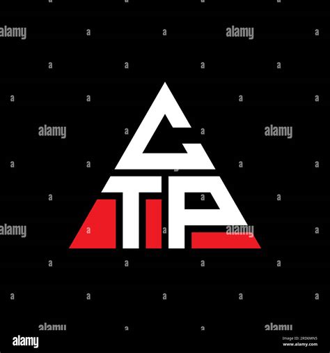 Ctp Triangle Letter Logo Design With Triangle Shape Ctp Triangle Logo