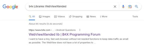 Google Searches For B4X Topics Can Link To Oddly Formatted Results