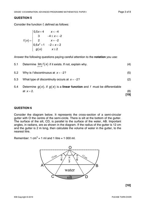 Solution Ieb Assessment Matters National Senior Certificate Examination Ap Mathematics 2019