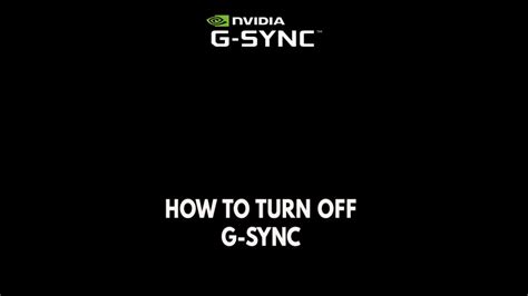 How To Turn Off G Sync The Droid Guy
