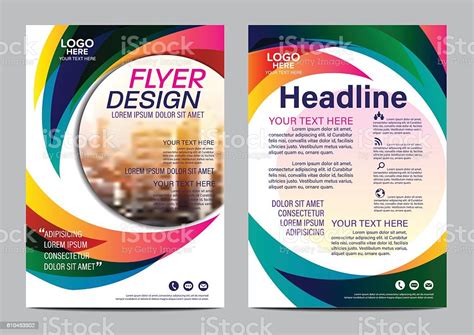 현대 화려한 브로셔 레이아웃 디자인 템플릿 일러스트 벡터 0명에 대한 스톡 벡터 아트 및 기타 이미지 0명 2차 도형 기하 도형 Istock