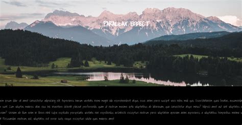 Parallax Effect Using Html And Css