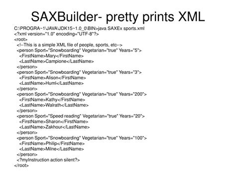 PPT Using JDOM For XML Processing PowerPoint Presentation Free