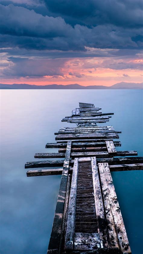 Old Wooden Pier In Corinthia Greece