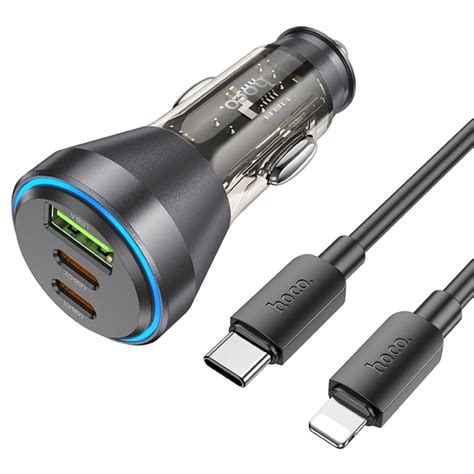 Автомобильное зарядное устройство Hoco Nz12d Lucky 3a 60w 2type C