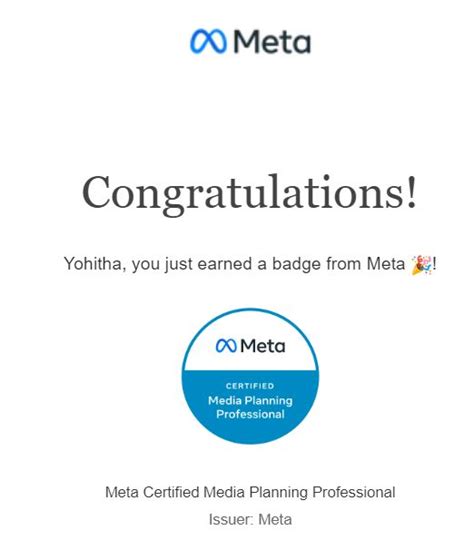 Yohitha Vijeyakumar On Linkedin Metacertified Mediaplanning Digitalmedia Socialmediamarketing