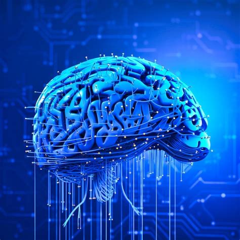 premium photo artificial intelligence brain and program code