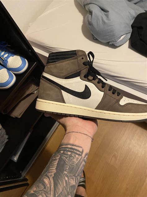 In Hand Travis J1 High Mocha R Repsneakerfans