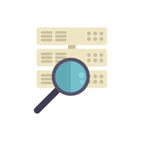 Server Database Icon Flat Vector Crm Data 17328820 Vector Art At Vecteezy