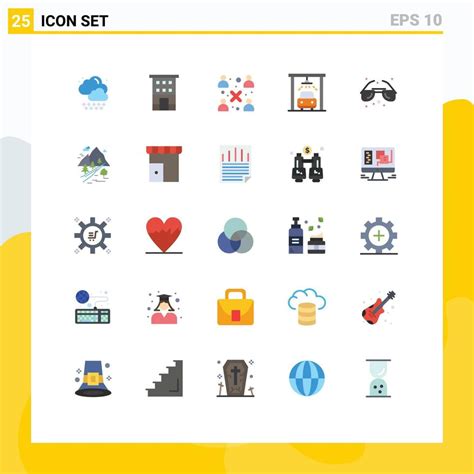 User Interface Pack Of 25 Basic Flat Colors Of Sea Beach Business Wash Car Editable Vector