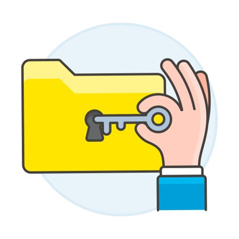 Archive Coding Digital Encrypt Folder Key Lock Icon Download On