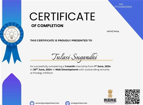 Tulasi Sankh On Linkedin Webdevelopment Internship Prodigyinfotech Html Css Javascript