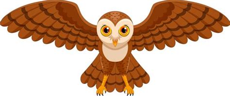 جغد کارتونی ناز در حال پرواز 1610114