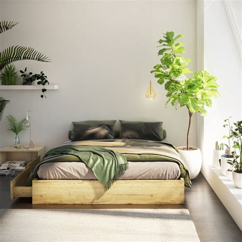 Koncept Furniture เตียงนอน รุ่น Backus ขนาด 6 ฟุต 192x211x97 Cm สีไม้อ่อน บริษัท เอสบี ดีไซน