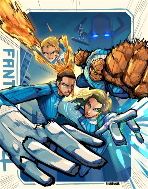 Sue Storm Reed Richards Johnny Storm Ben Grimm Human Torch And 3