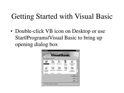 Ppt Chapter One An Introduction To Programming And Visual Basic Powerpoint Presentation Id