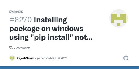 Installing Package On Windows Using Pip Install Not Giving Error And Not Installing Package