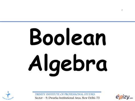 Digital Electronics Boolean Algebra Pptx