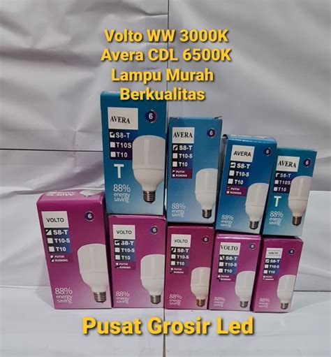 Lampu Led Tabung Murah 5w 5 Watt 10w 10 Watt 15w 15 Watt 20w 20 Watt 30w 30 Watt VOLTO AVERA