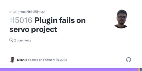 Plugin Fails On Servo Project · Issue 5016 · Intellij Rustintellij Rust · Github