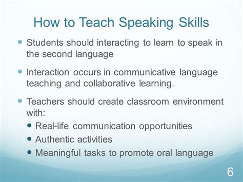 Teaching Speaking